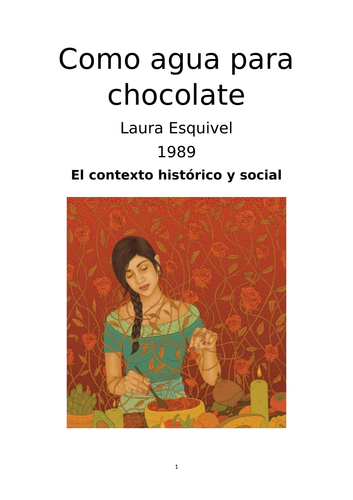 Como Agua Para Chocolate | Teaching Resources