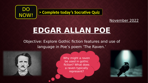 Edgar Allan Poe - The Raven | Teaching Resources