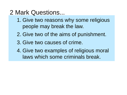 Religion, Crime & Punishment - WHOLE UNIT! (AQA RS GCSE) | Teaching ...