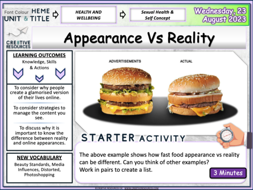 Appearance v Reality | Teaching Resources