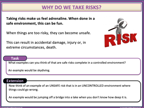 Risk + Online Challenge PSHE | Teaching Resources