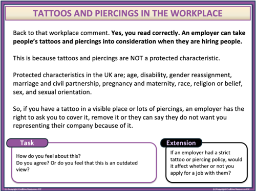 Tattoos and Piercings | Teaching Resources
