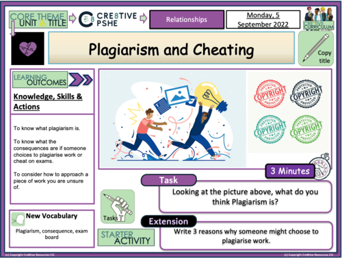 Plagiarism + Cheating Exams | Teaching Resources