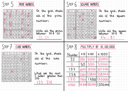 White Rose Maths Year 5 Multiplication & Division Homework Steps 5-8 ...