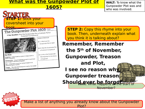 What was the Gunpowder Plot of 1605? | Teaching Resources