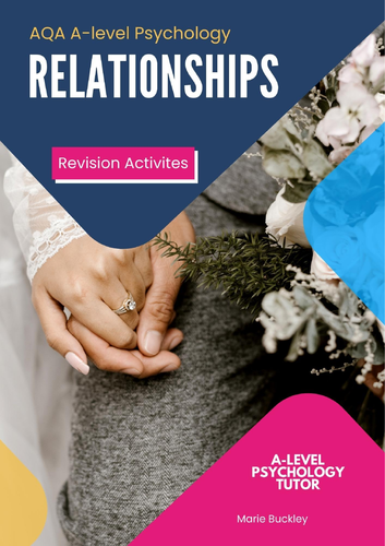 Relationships | Revision activity booklet | AQA Psychology | Teaching ...