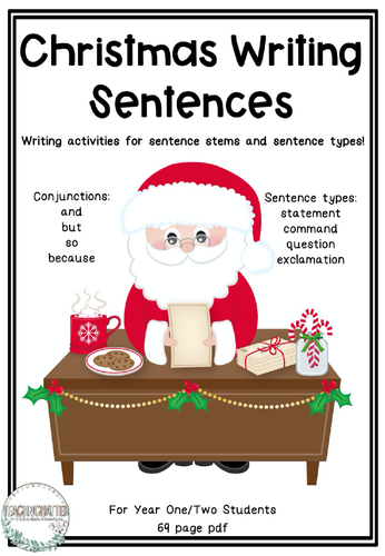 christmas-sentences-worksheet | Teaching Resources
