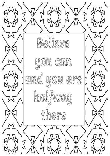 Mindfulness Colouring with Positive Quotes | Teaching Resources
