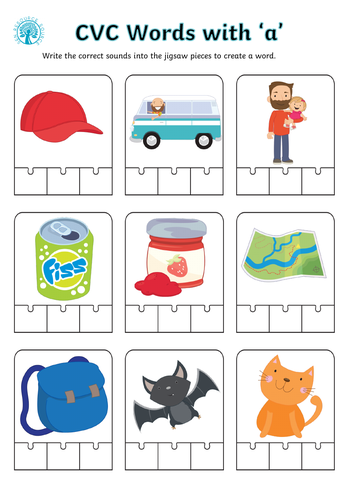 CVC Word Writing Frames | Teaching Resources