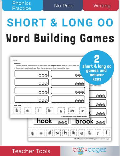 Word Building Games: Short and Long OO Vowel Sounds | Teaching Resources