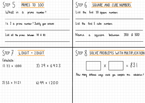 White Rose Maths Year 6 Autumn Block 2 Homework (Addition, Subtraction ...