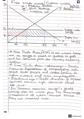 Free Trade basic notes | Teaching Resources