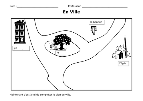 En ville updated with answers | Teaching Resources