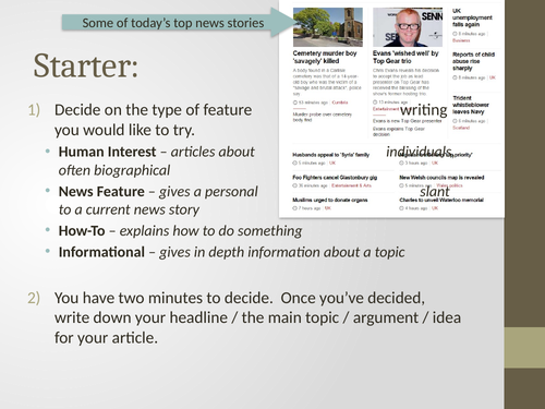 English Language paper 2 - feature article persuasive writing ...