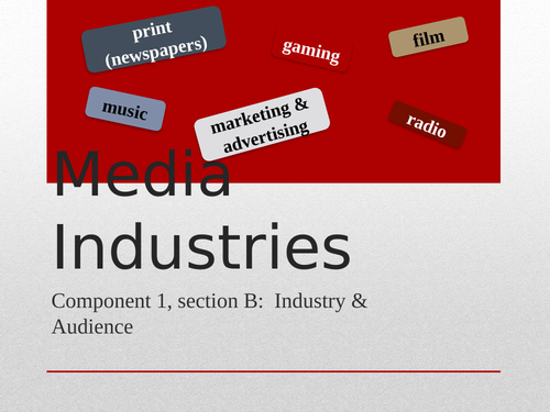 Media Studies - Film Industry - Introduction | Teaching Resources