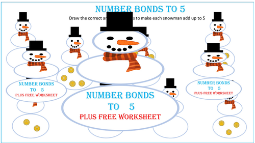 Snowmen Number Bonds Game | Teaching Resources