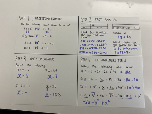 White Rose Maths Year 7 Equality & Equivalence Homework Steps 1-4 ... White Rose Maths Year 7 Equality & Equivalence Homework Steps 1-4 ...