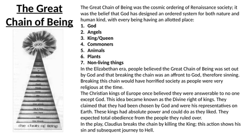 💐 The great chain of being hamlet. What is the chain of being in Hamlet ...