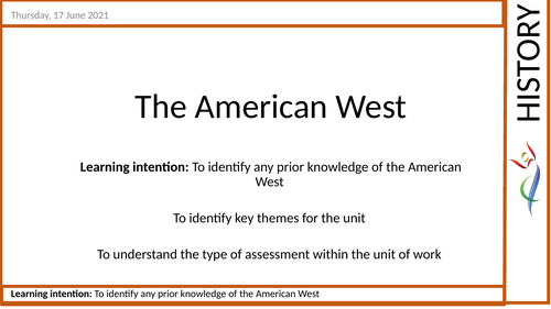 Edexcel 9-1 Lesson 1 introduction to the American West | Teaching Resources