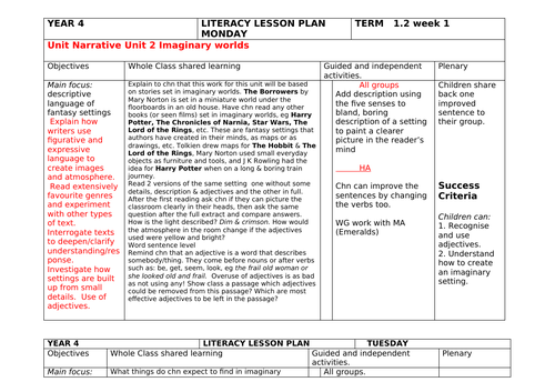 Year 4 Literacy and Maths Planning | Teaching Resources