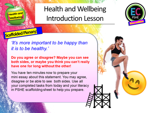 Health and Wellbeing Lesson PSHE | Teaching Resources