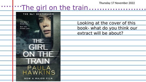 The girl on the train AQA paper 1 | Teaching Resources