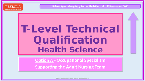 T-Level Health Supporting Adult Nursing promotion resources | Teaching ...