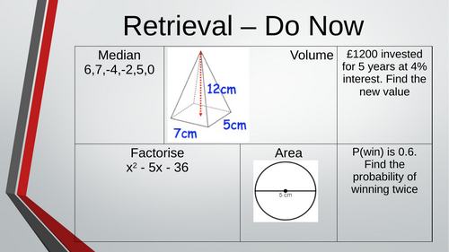 Edexcel GCSE Higher Unit 7 - Area & Volume | Teaching Resources