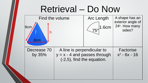 Edexcel GCSE Higher Unit 7 - Area & Volume | Teaching Resources
