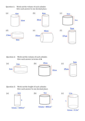 Edexcel GCSE Higher Unit 7 - Area & Volume | Teaching Resources