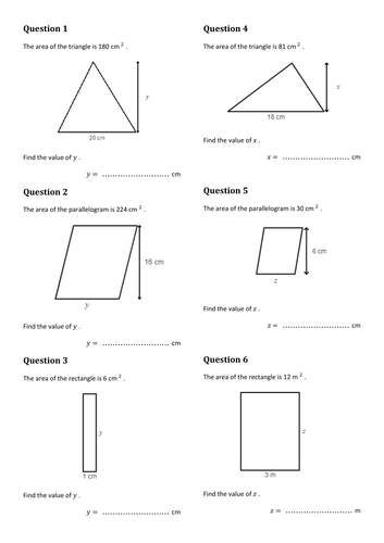 Edexcel GCSE Higher Unit 7 - Area & Volume | Teaching Resources