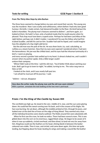 GCSE Creative Writing paper 1 Question 5 | Teaching Resources