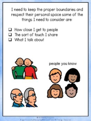 Learning about my Personal Space & Boundaries Social Narrative ...