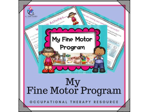My Fine Motor Program Workbook - Occupational Therapy - kindergarten ...
