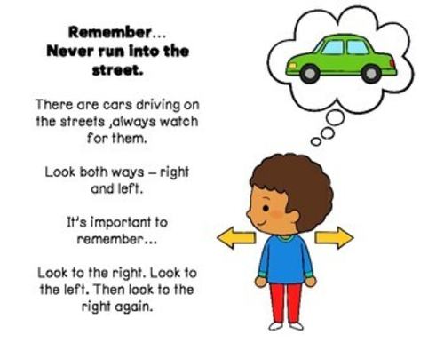 My Road Safety Awareness Narrative - Booklet Vocabulary Cards ...