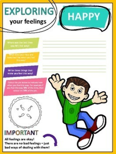 Exploring My Feelings Workbook - 74 pages - Social Emotional, Growth ...