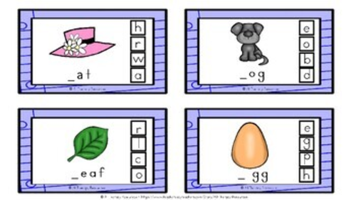 Beginning Sounds “Peg It” Early Phonic Cards - Speech Language ...