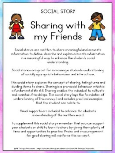 Sharing with my Friends - Social Narrative (sharing with others ...