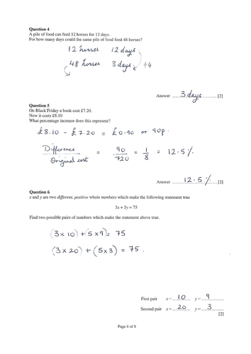 Oundle Maths paper 2020 First Form Examination 11+ | Teaching Resources