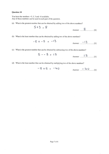Oundle Maths paper 2020 First Form Examination 11+ | Teaching Resources