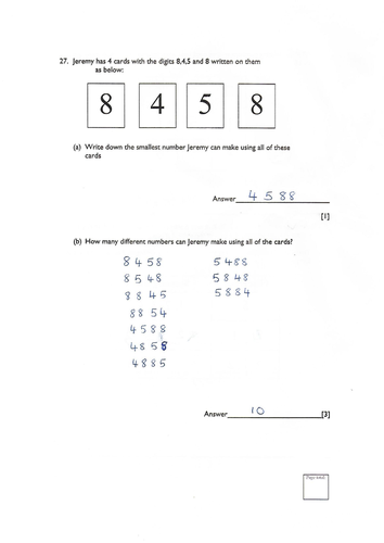 Emanuel School Maths Examination paper 11+ | Teaching Resources