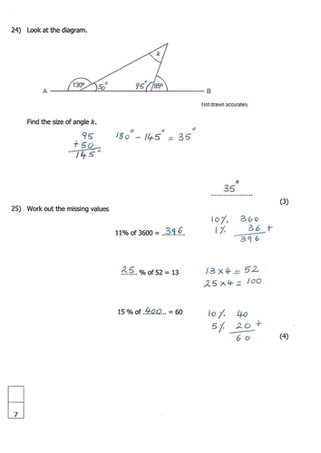 Colfe's School Maths Examination paper 11+ | Teaching Resources