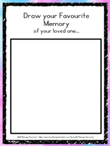Favourite Memories Activity - Grief & Loss, death, lesson, trauma ...