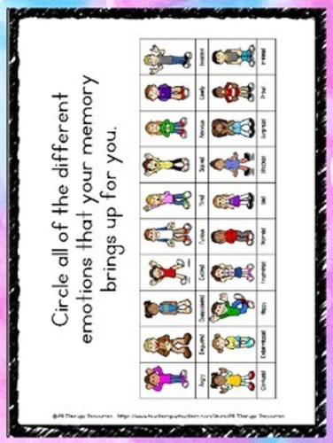 Favourite Memories Activity - Grief & Loss, death, lesson, trauma ...