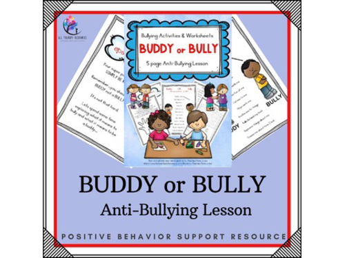 Anti-Bullying Lesson - Buddy or Bully - Worksheet Lesson | Teaching ...