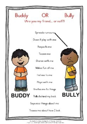 Anti-Bullying Lesson - Buddy or Bully - Worksheet Lesson | Teaching ...