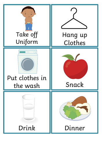 After school routine visual timetable cards | Teaching Resources