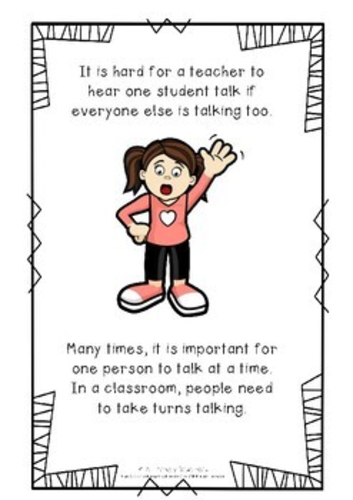 My Raising Hands Social Narrative - Social Skill Narrative Autism ...