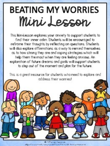 Beating My Worries Counseling Lessons | Anxiety Counseling Mini Lesson ...