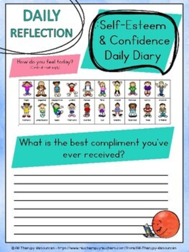 Self-Esteem & Confidence Daily Diary Prompts - Teenagers Regulation ...